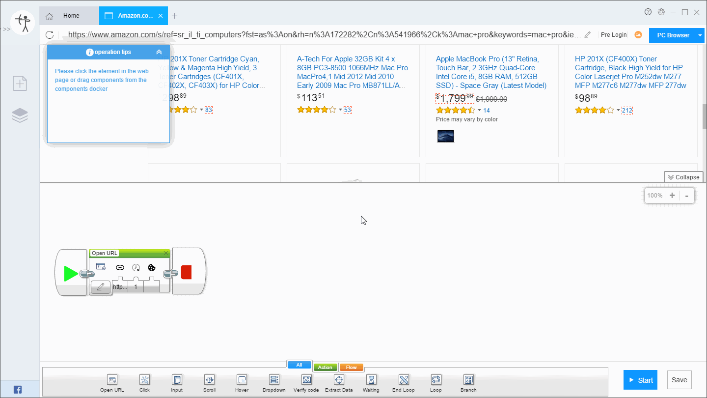 Resources - Flowchart Mode - Basic operational procedures - ScrapeStorm