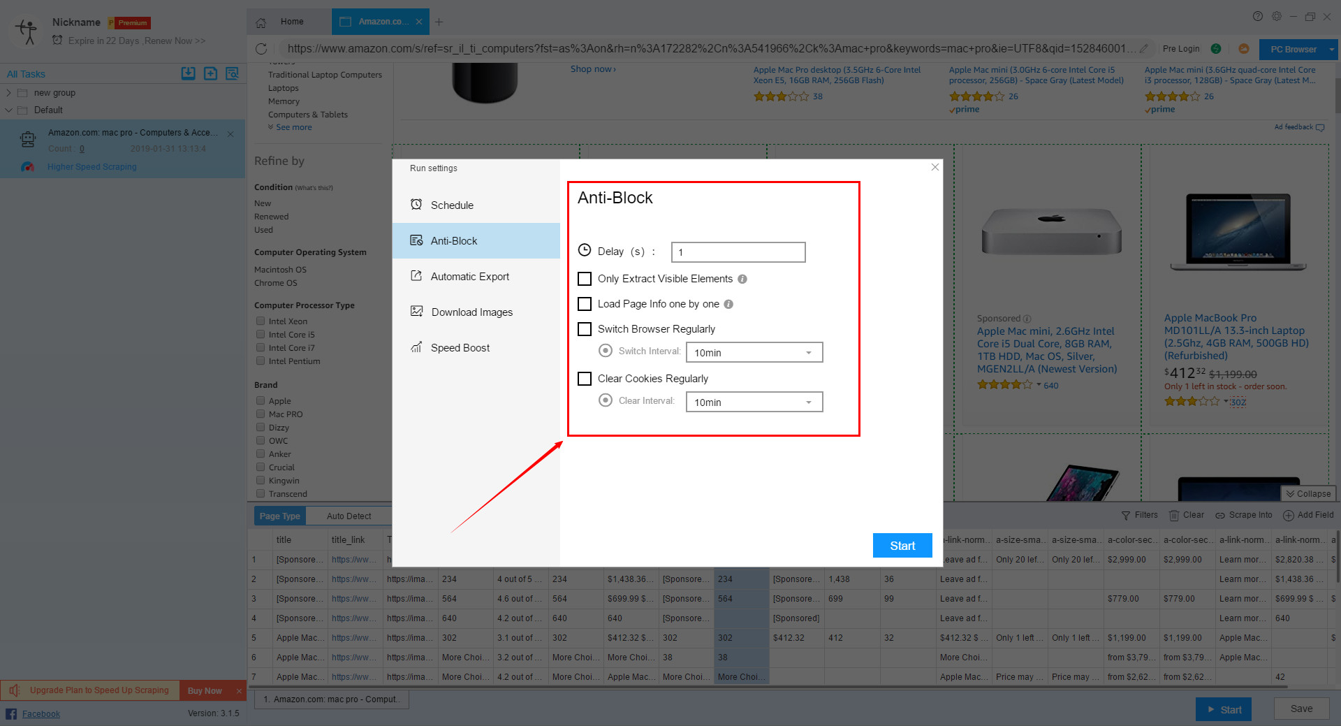 Resources - Smart Mode - Basic operational procedures - ScrapeStorm