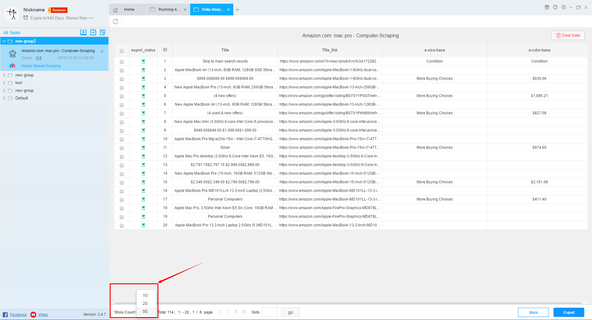 Resources - Flowchart Mode - How to export data - ScrapeStorm