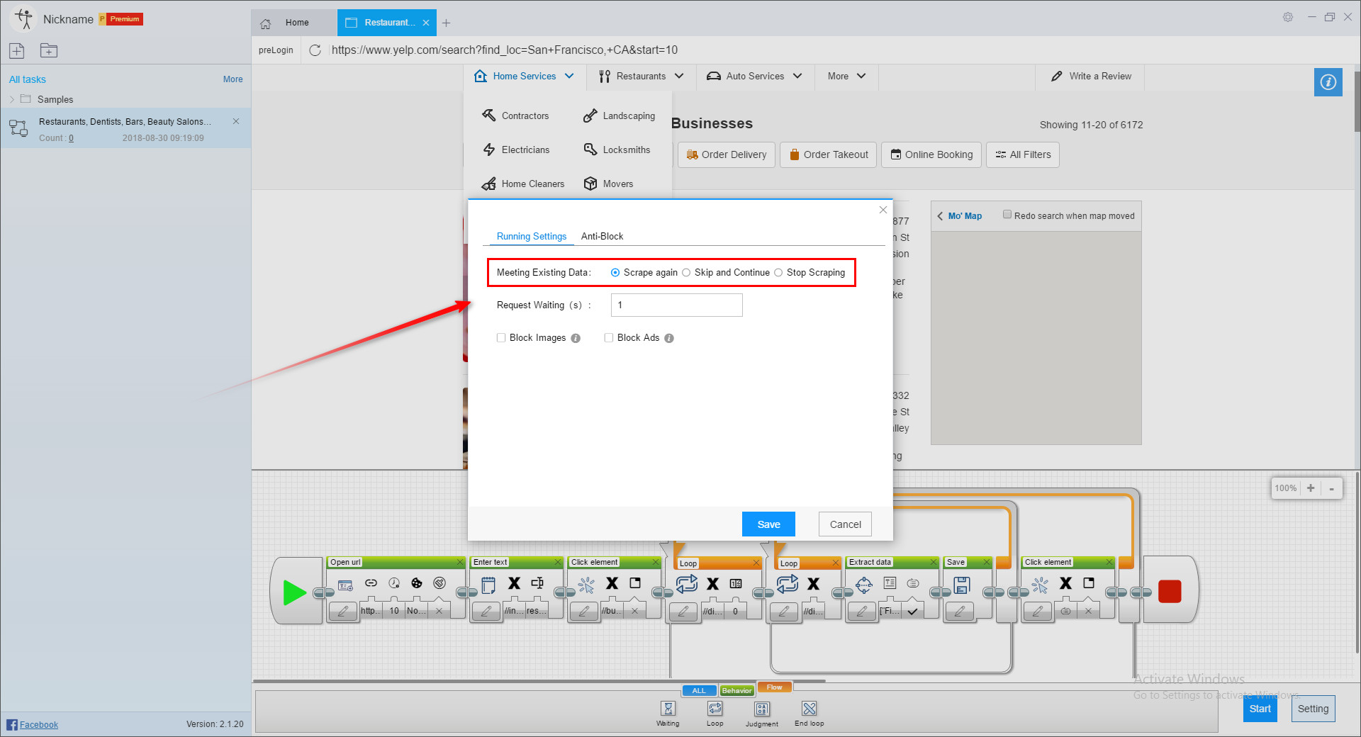 Scraping Tutorial - Flowchart Mode - How to configure the scraping task ...