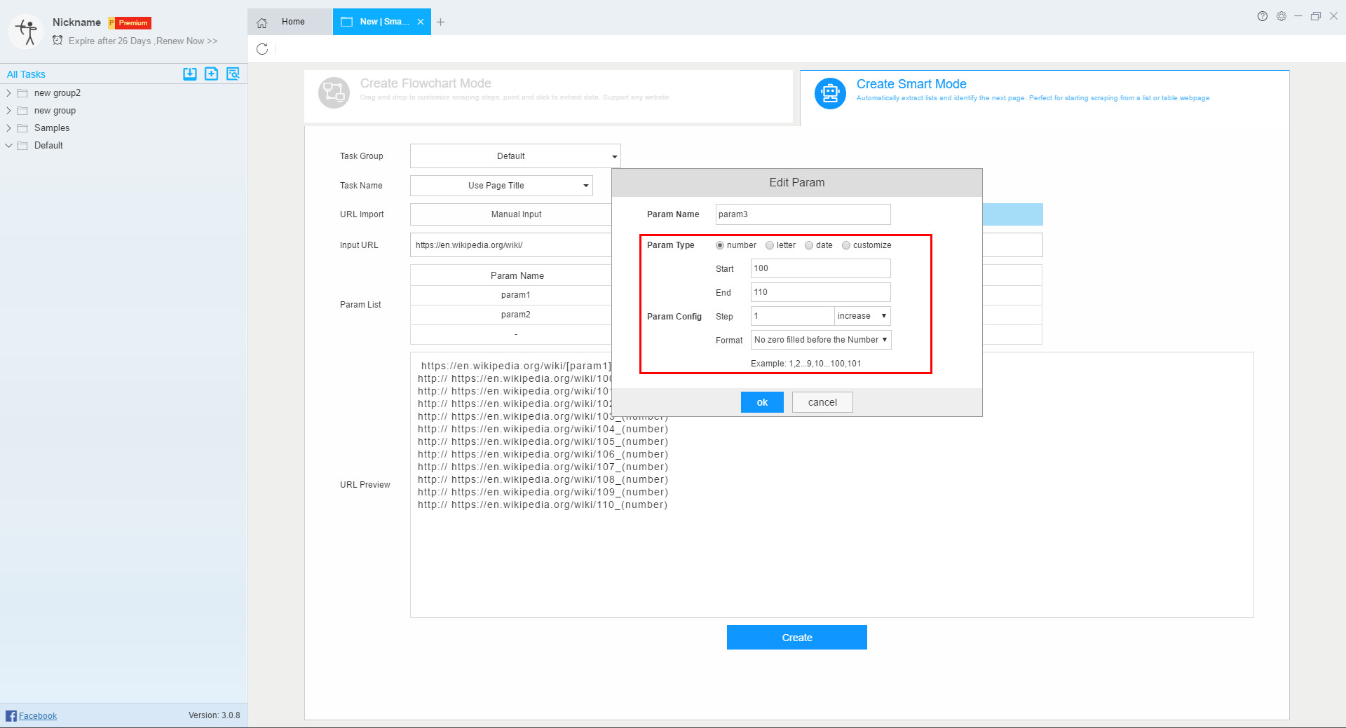 Resources - Flowchart Mode - How to use URLs Generator - ScrapeStorm