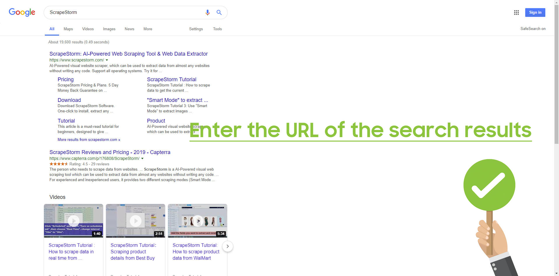 Resources - Getting Started - How to enter a correct URL - ScrapeStorm