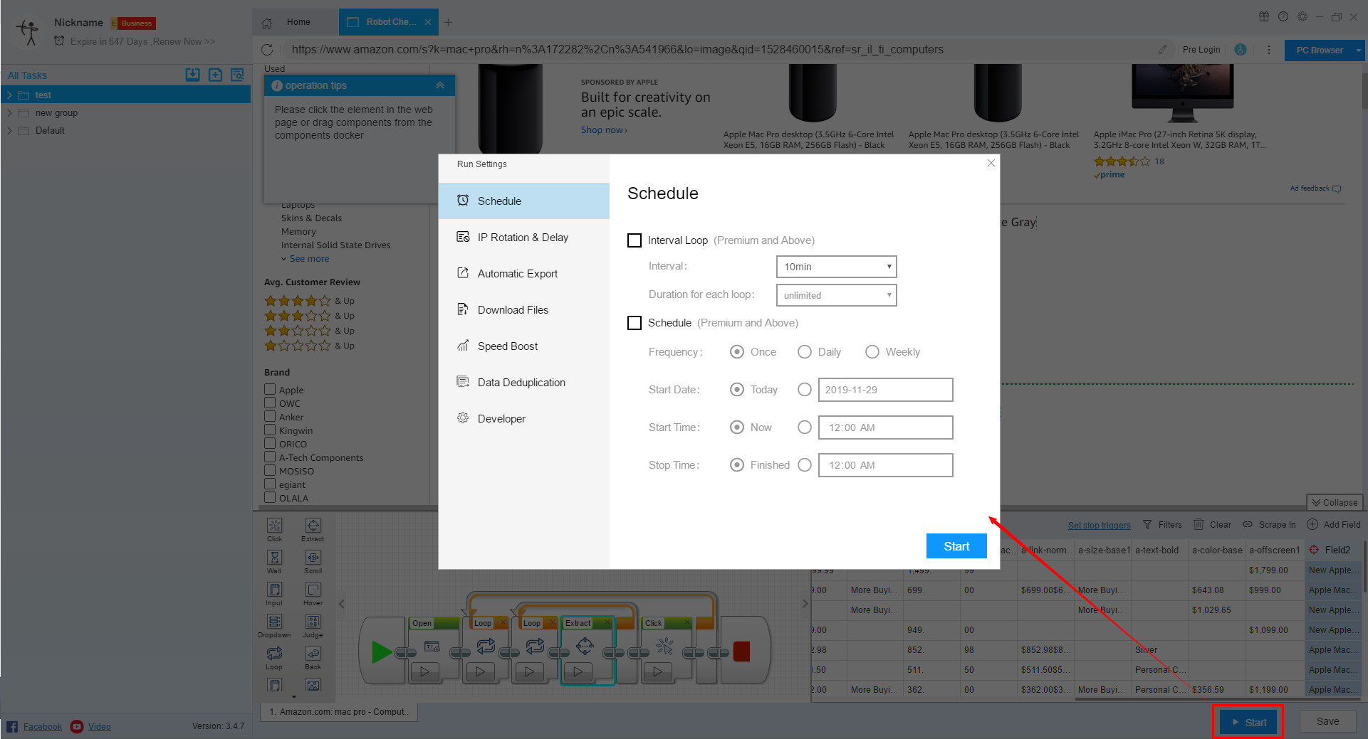 Resources - Flowchart Mode - Basic operational procedures - ScrapeStorm