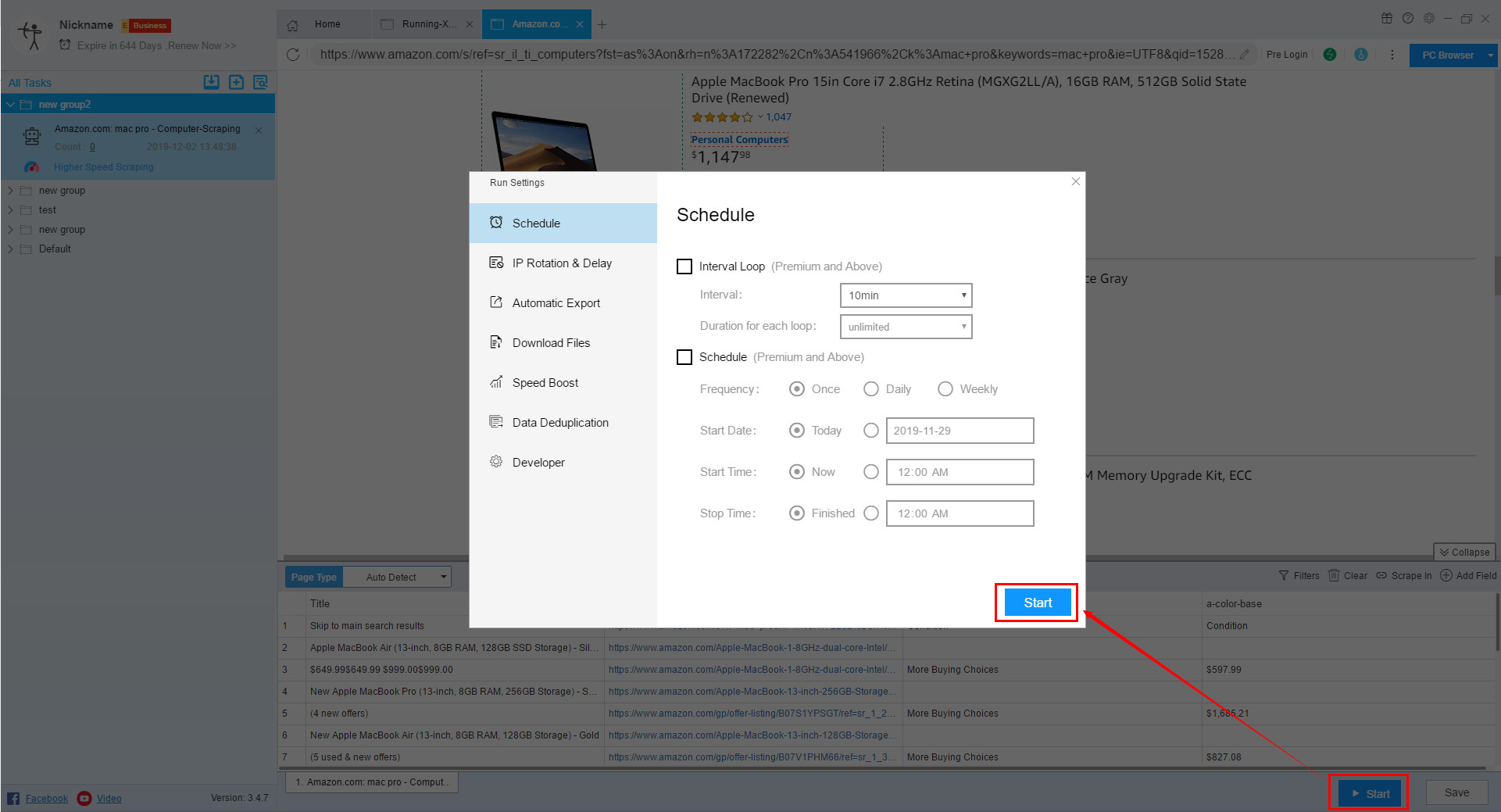 Resources - Flowchart Mode - Introduction to task running interface - ScrapeStorm